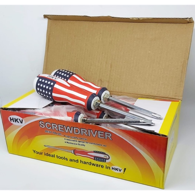 Jual Obeng Min Plus USA 2 in 1 Obeng Bolak Balik Gagang karet Magnet ...