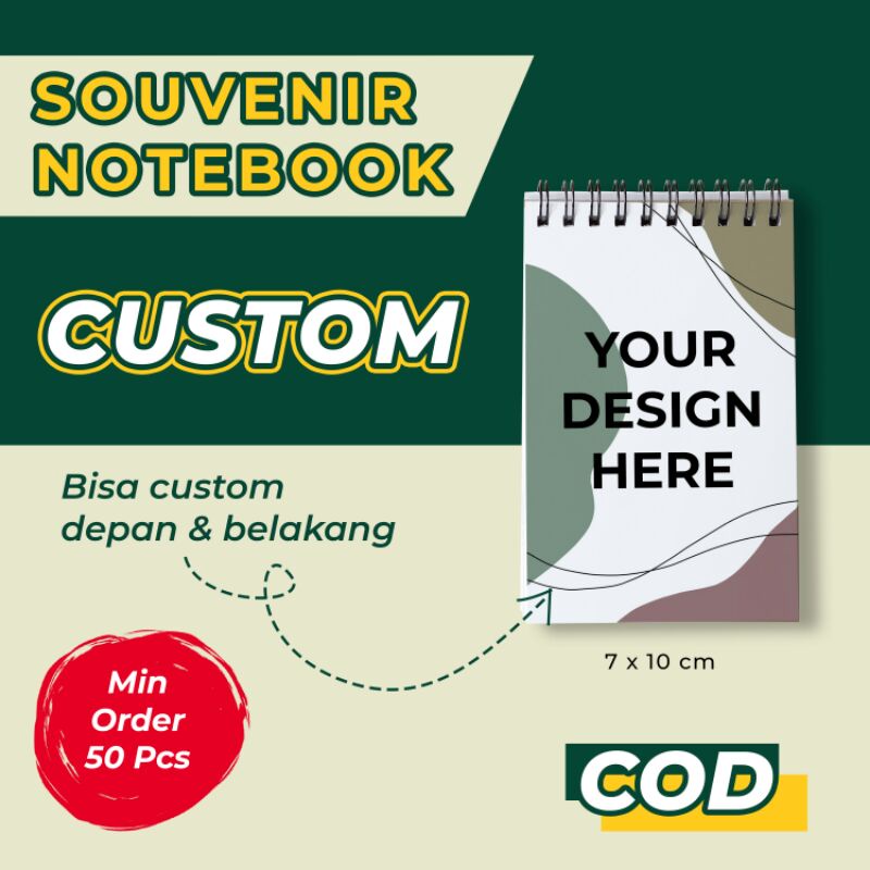 Jual SOUVENIR NOTEBOOK CUSTOM/SOUVENIR NOTES/10X 7 CM/SOUVENIR MURAH ...