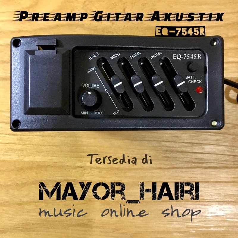 Jual Preamp EQ 7545R Gitar Akustik Spul / Pick up Acoustic Guitar murah ...