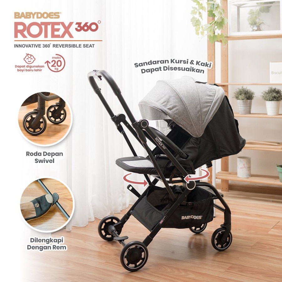 Jual Stroller Babydoes Rotex 360 / kereta Dorong Bayi | Shopee Indonesia