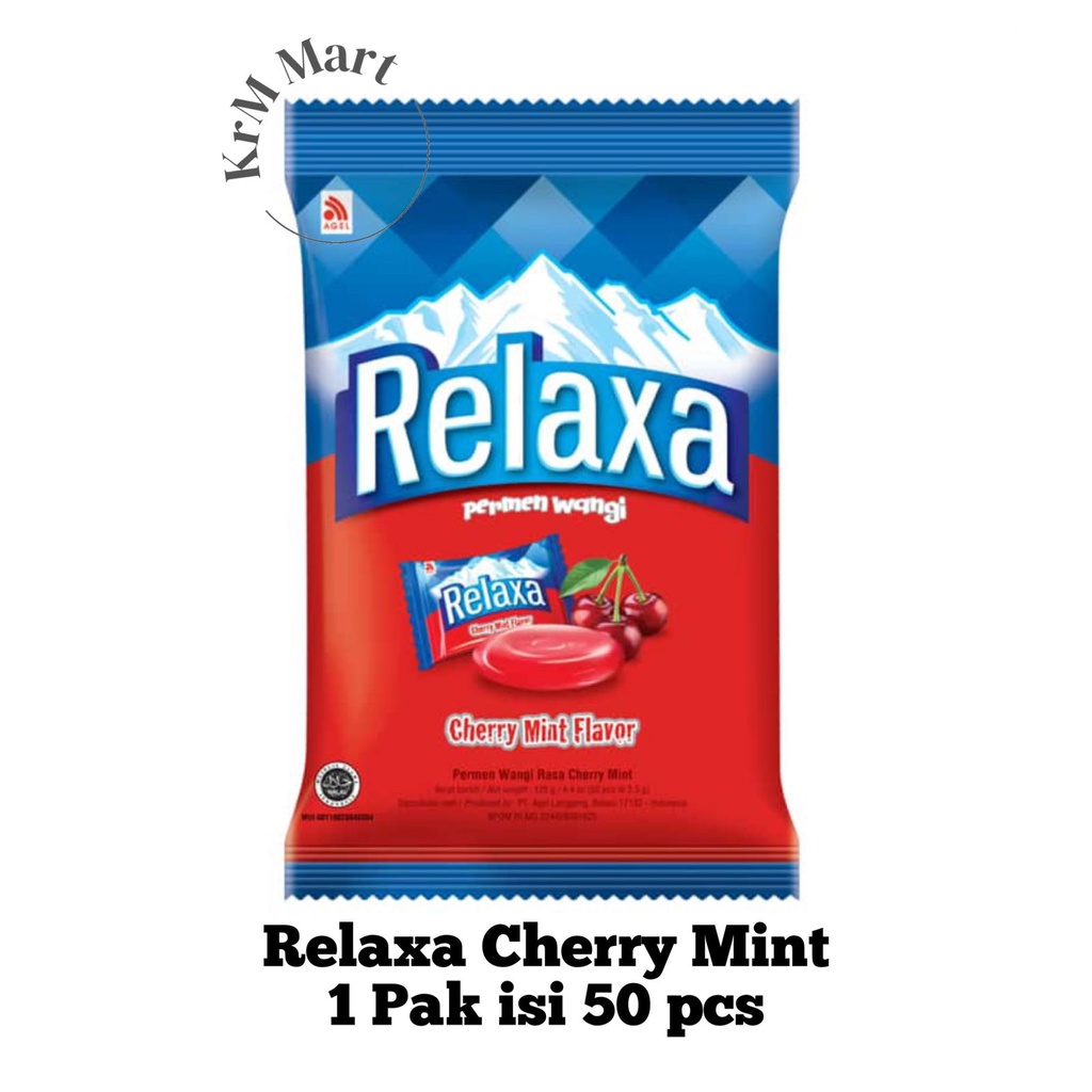 Jual Relaxa Cherry Mint 1 pak isi 50 permen rasa cery ceri min relaksa ...