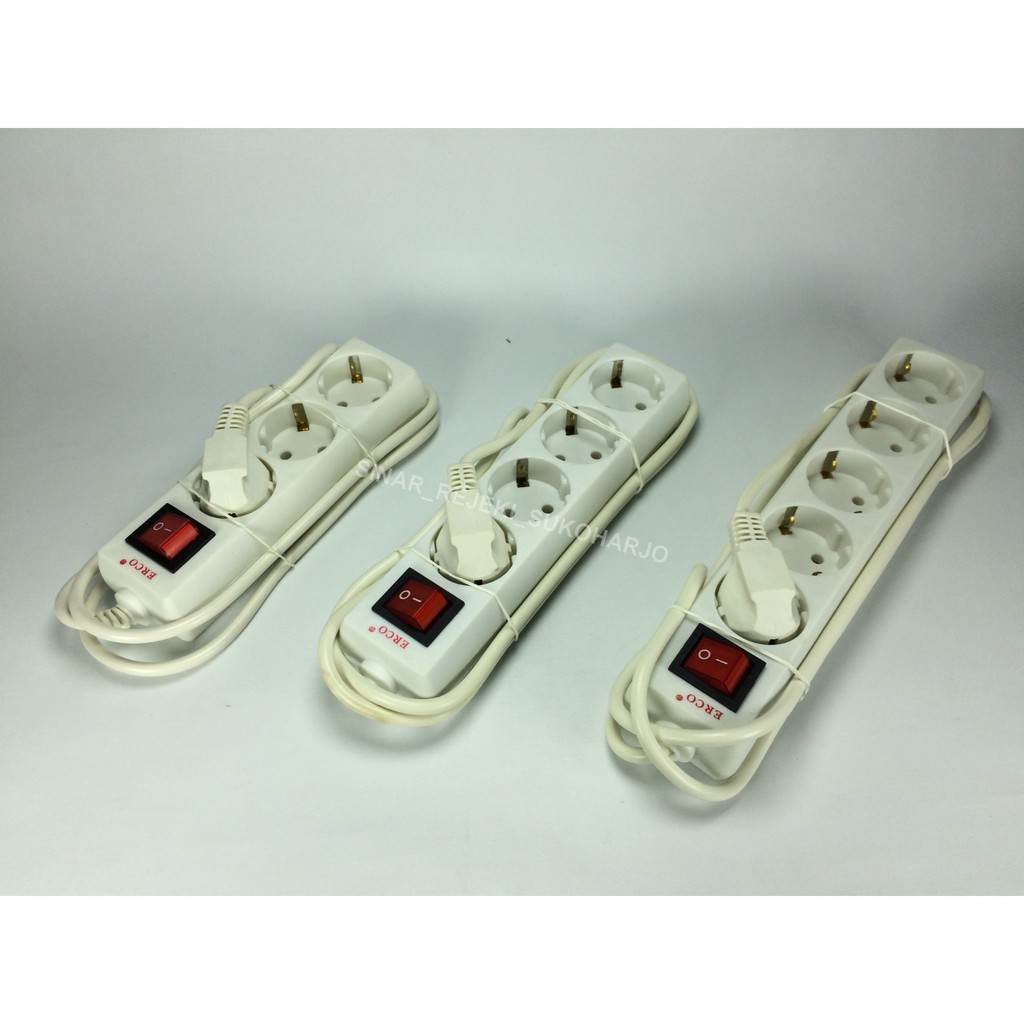 Jual Colokan Listrik Stop Kontak Lubang 4 kabel 1,5 meter + saklar | Shopee Indonesia