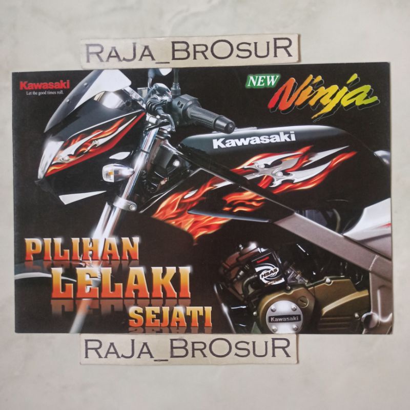 Jual Poster brosur katalog leaflet jadul lawas Kawasaki Ninja 150R 2007 6speed 2tak | Shopee ...