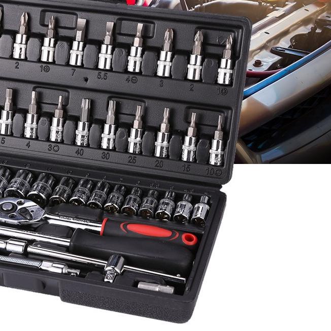 Jual ۩ ISKU Kunci SOK 46 PC Set Socket (1/4 ") Kunci SOK kunci shock ...