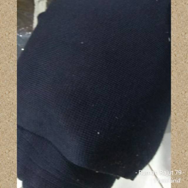 Jual Kain Rib Bur Polos Navy Bahan Polyester Untuk Jaket Training Gamis ...