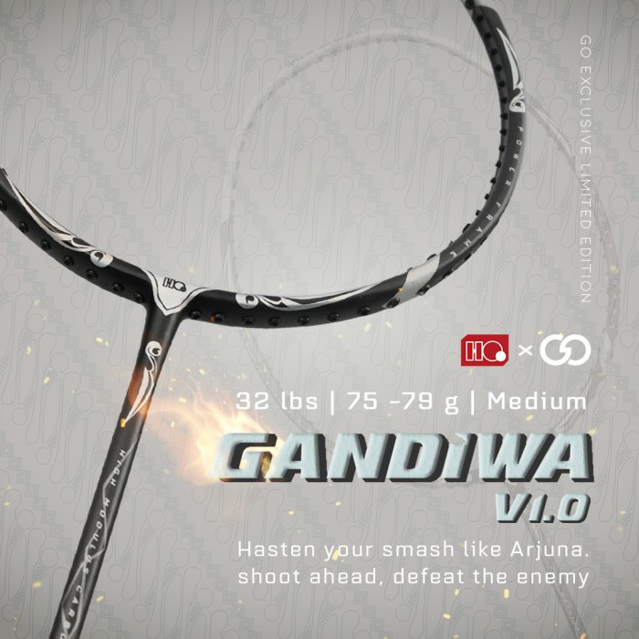 Jual Raket Badminton Bulutangkis Special Edition Hi-Qua Gandiwa 5U - 32 ...