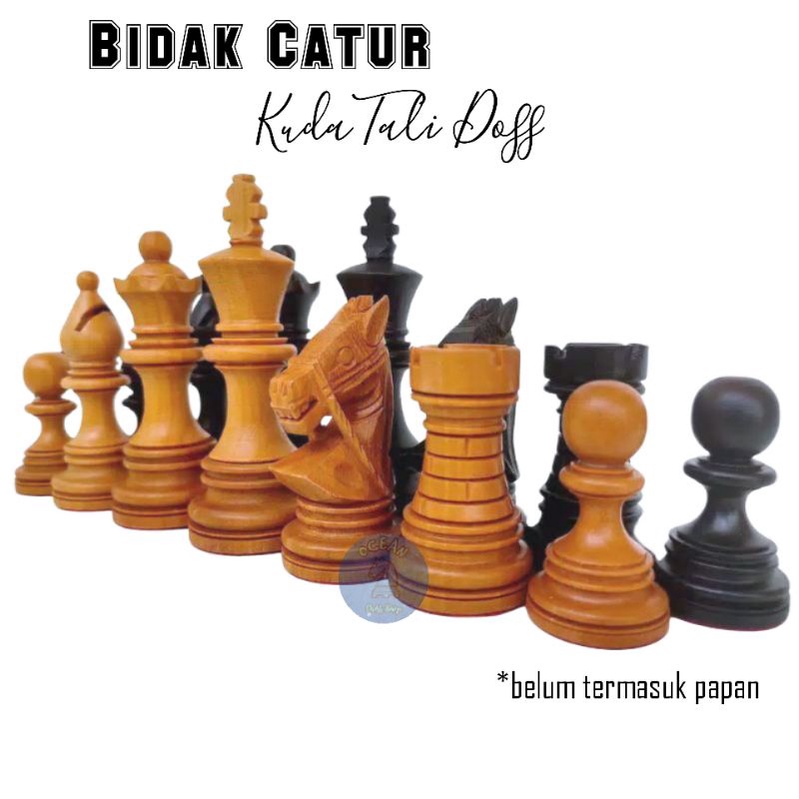Jual Bidak Catur Kayu sawo model Kuda Tali ( Doff) | Shopee Indonesia