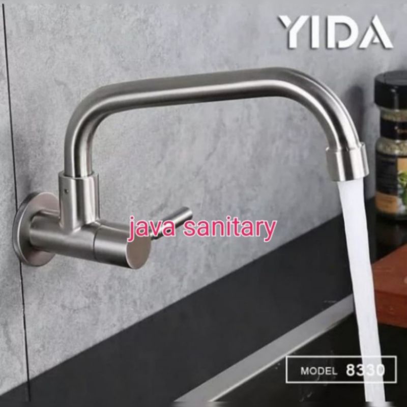 Jual Kran Kitchen Sink Stainless Tembok/Kran Cuci Piring Dinding | Shopee Indonesia
