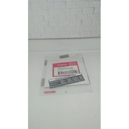 Jual sticker stiker label tire tekanan ban supra x 125 original honda ...