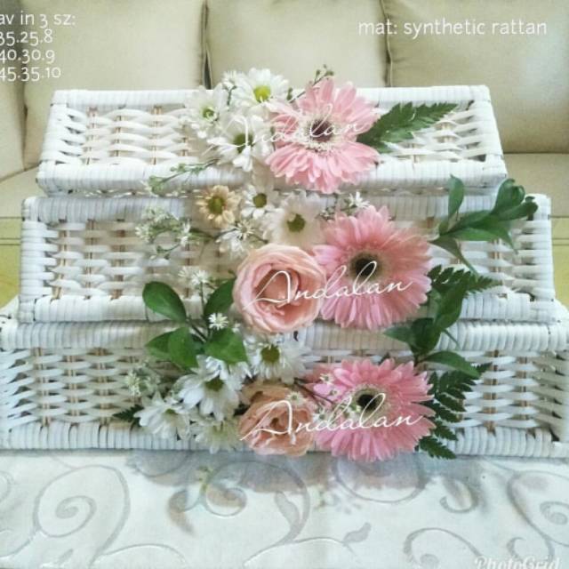 Jual Keranjang Rotan Baki Hantaran Lamaran Parsel (tanpa dekorasi ...