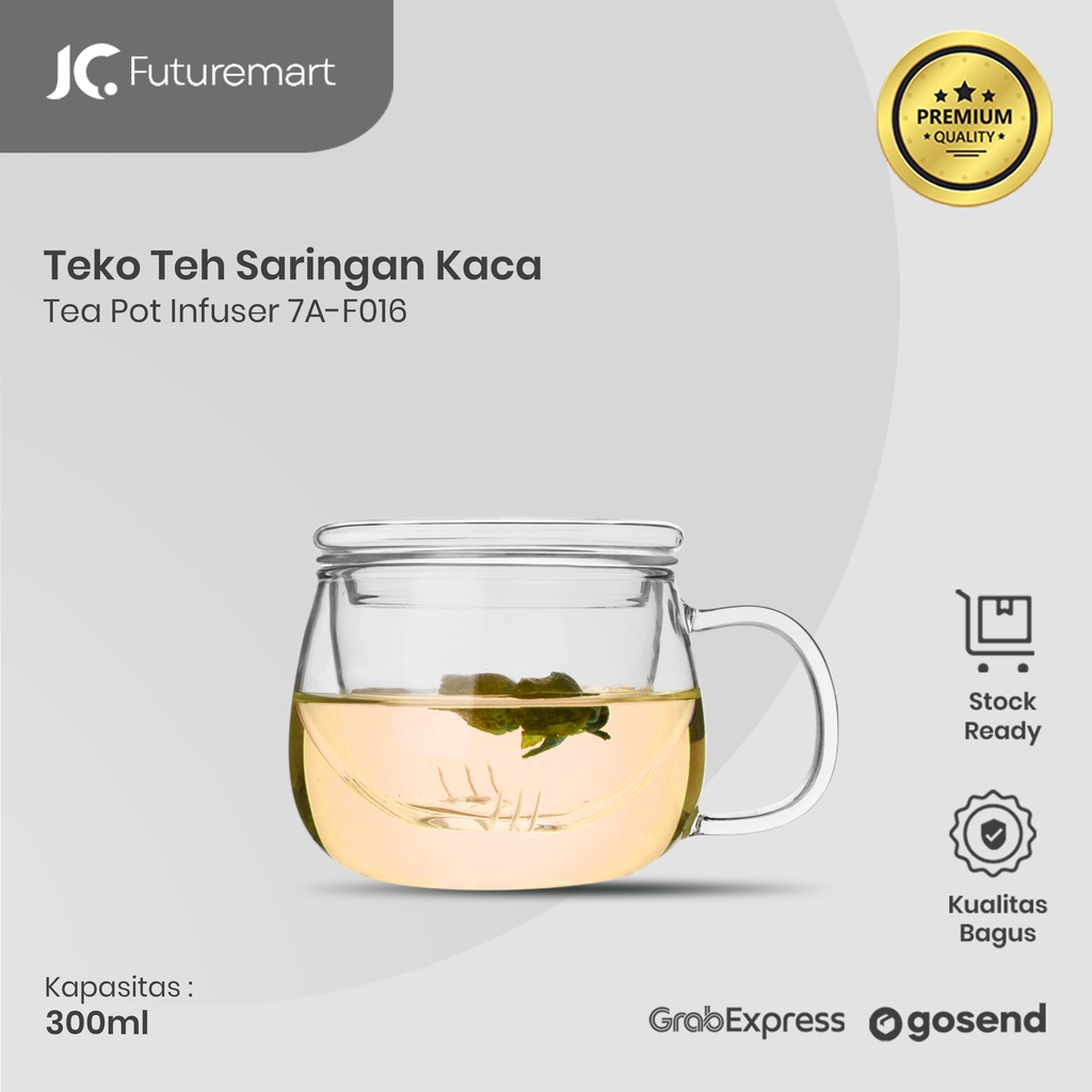Jual Tea Pot Glass Infuser 300Ml | Teko Teh Saringan Kaca - 7A-F016 ...