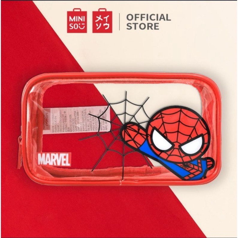 Jual MINISO OFFICIAL Marvel transparent clutch bag / tas kosmetik ...