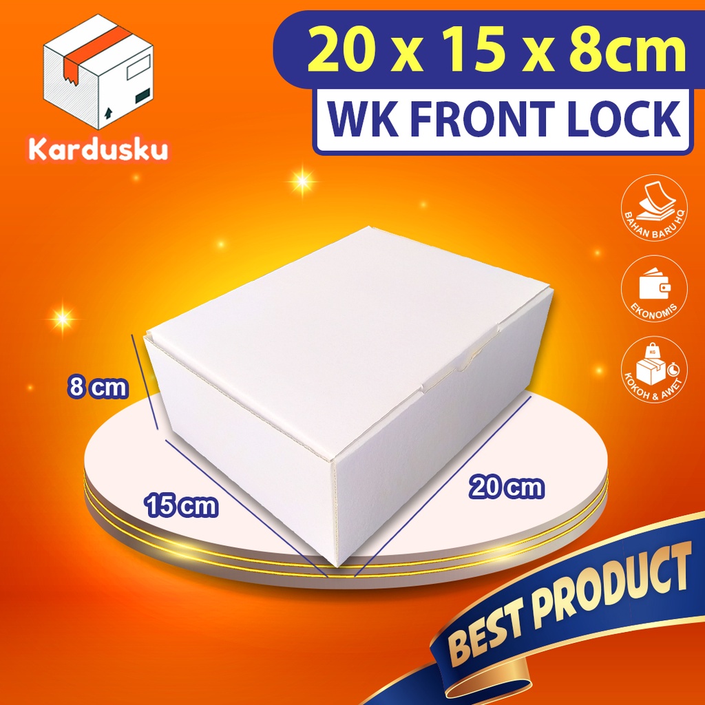 Jual Kardus dus PUTIH 20x15x8 cm (ECER) Die Cut Box pizza Kotak Packing ...