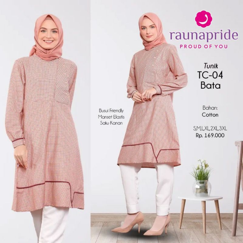 Jual Rauna Tunik Wanita TC 04 Fashion Muslim | Shopee Indonesia