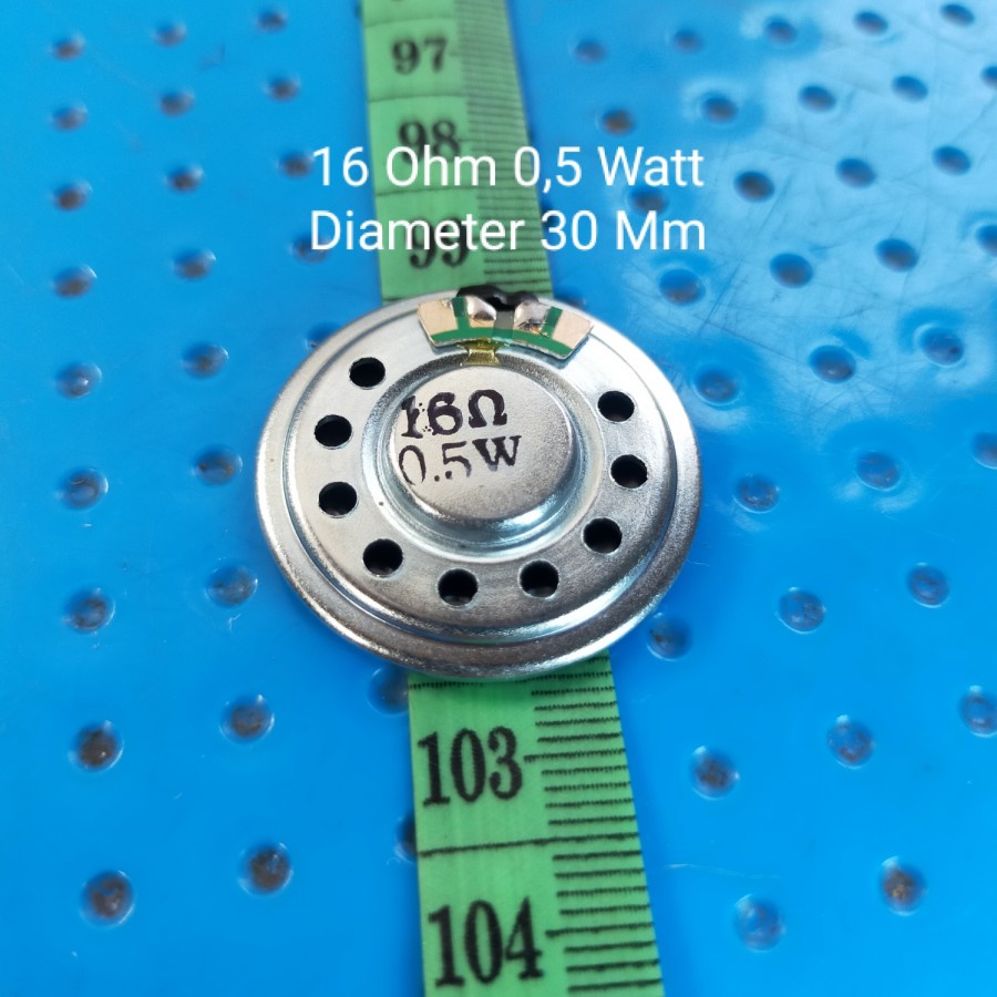 Jual Speaker 16 ohm 0,5 Watt diameter 30 mm Tebal 5 mm speaker | Shopee ...