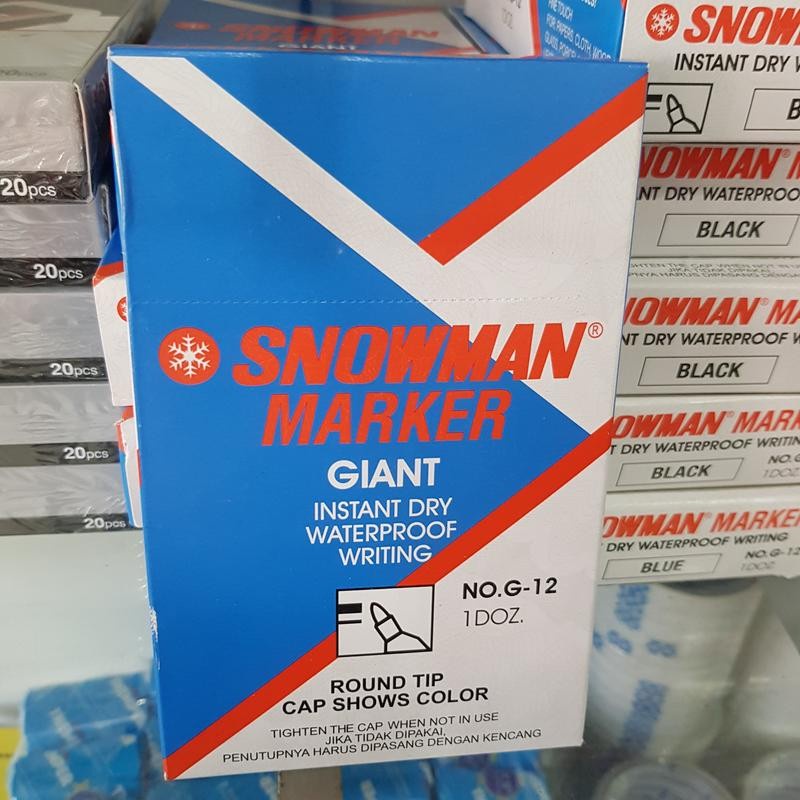 Jual Spidol Snowman Marker Permanent & non permanen - Board Marker ...