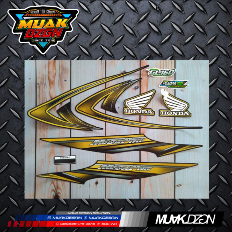 Jual Stiker Decal Striping Honda Megapro Primus Custom | Shopee Indonesia