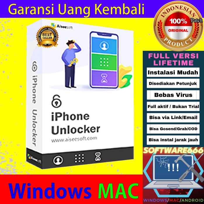 Jual Software Unlock Password iPhone: FoneLab iOS Unlocker 1 [WIN ...