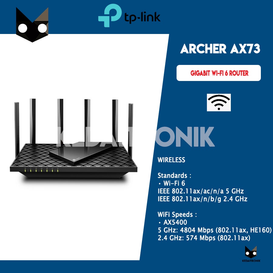 Jual Router TP Link ARCHER AX73 AX5400 DualBand Gigabit WiFi 6- TPLink AX73 | Shopee Indonesia