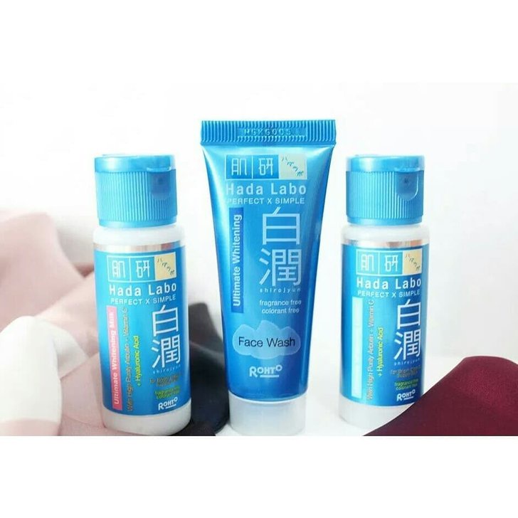 Jual Hada Labo Shirojyun Ultimate Whitening Starter Pack (Biru ...