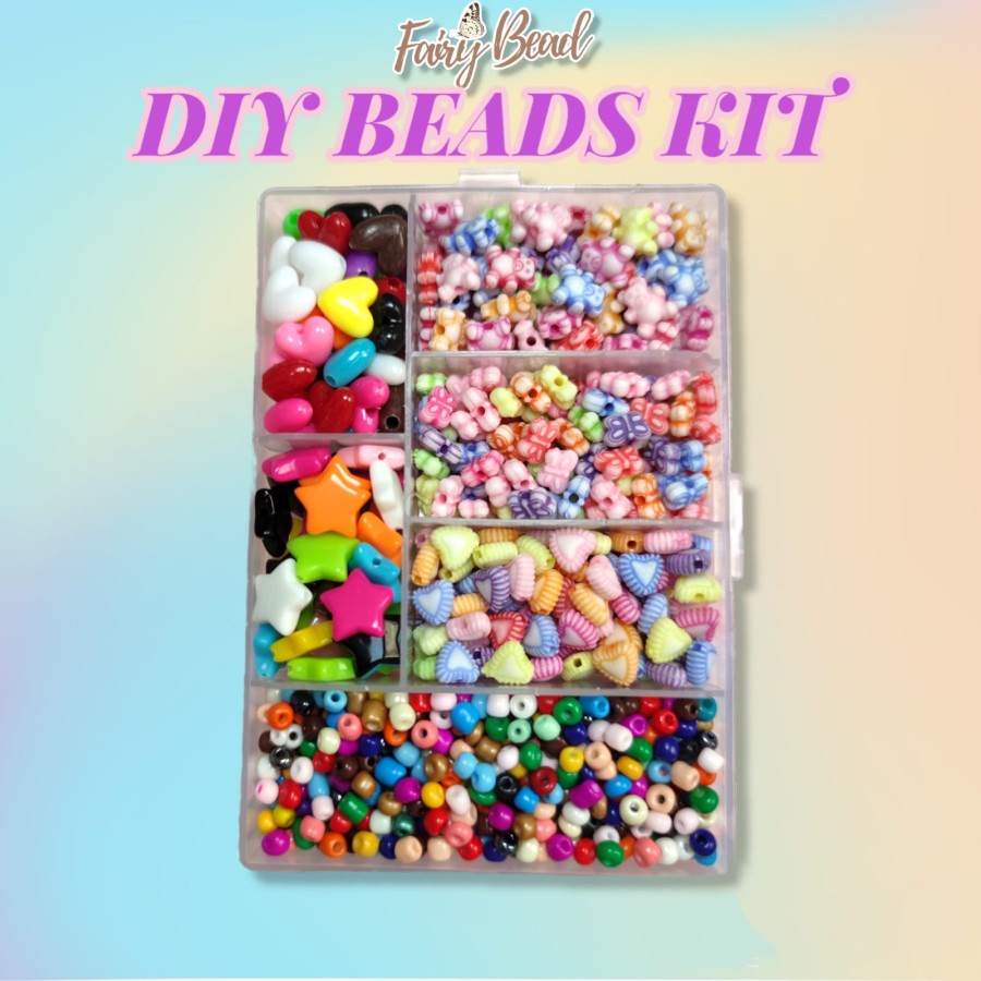 Jual DIY Jewelry Kit, DIY Bead Set, Manik-manik Perhiasan Anak | Shopee ...
