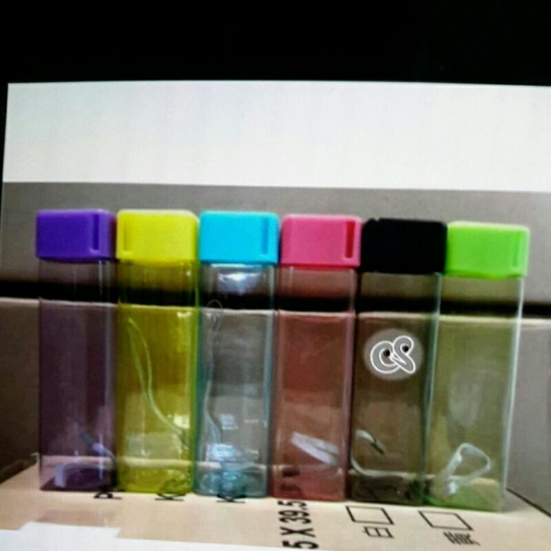 Jual Botol Minum / My Bottle Kotak POLOS SEWARNA 500ml BPA FREE ND13690 | Shopee Indonesia