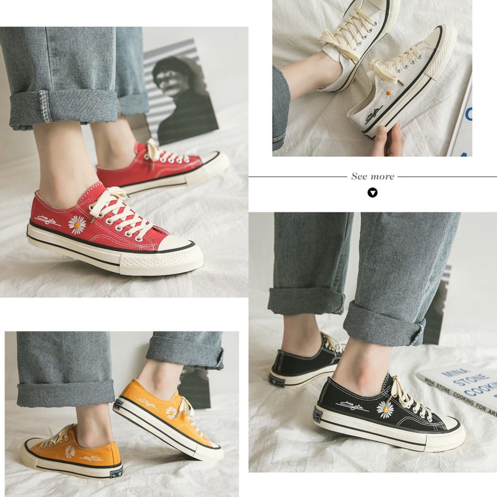 Jual SEPATU FASHION TERBARU SNEAKERS KANVAS WANITA BERTALI DAISY DAN ...