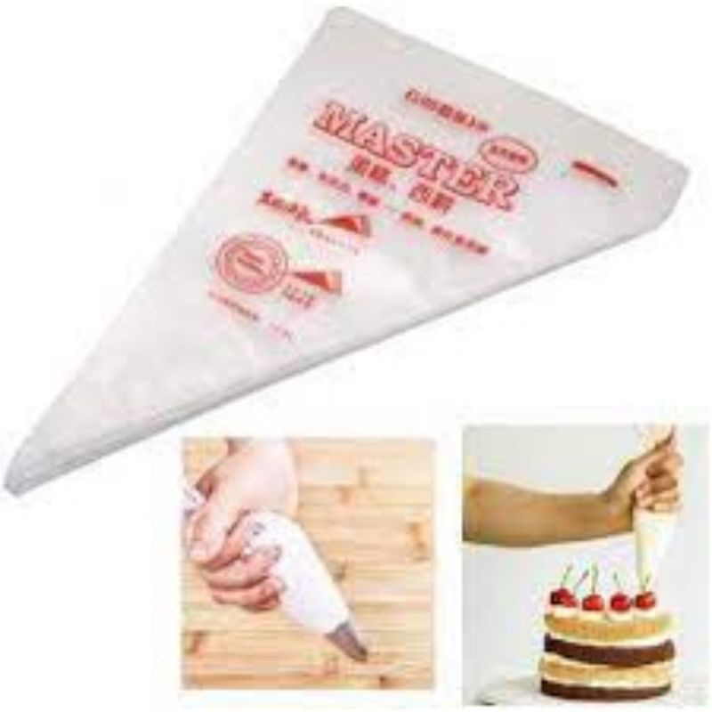 Jual Plastik Segitiga Piping Bag Buttercream Besar Piping Bag Plastik ...