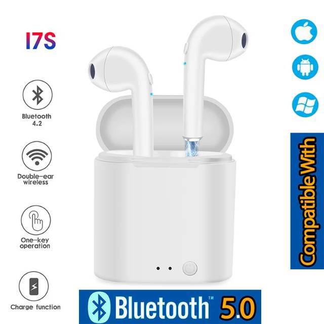 Jual Headset Bluetooth i7s tws wireless Stereo Android dan Ios | Shopee ...