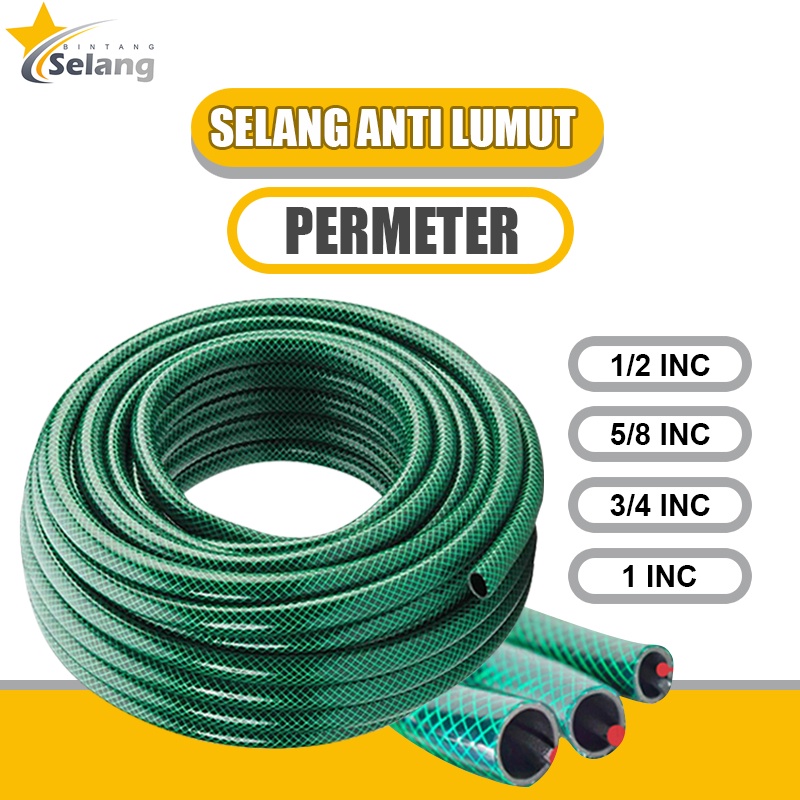 Jual BINTANG Selang Air 1/2 5/8 3/4 1 Inch Permeter Selang Air Anti Lumut Hijau Selang Air Cuci ...
