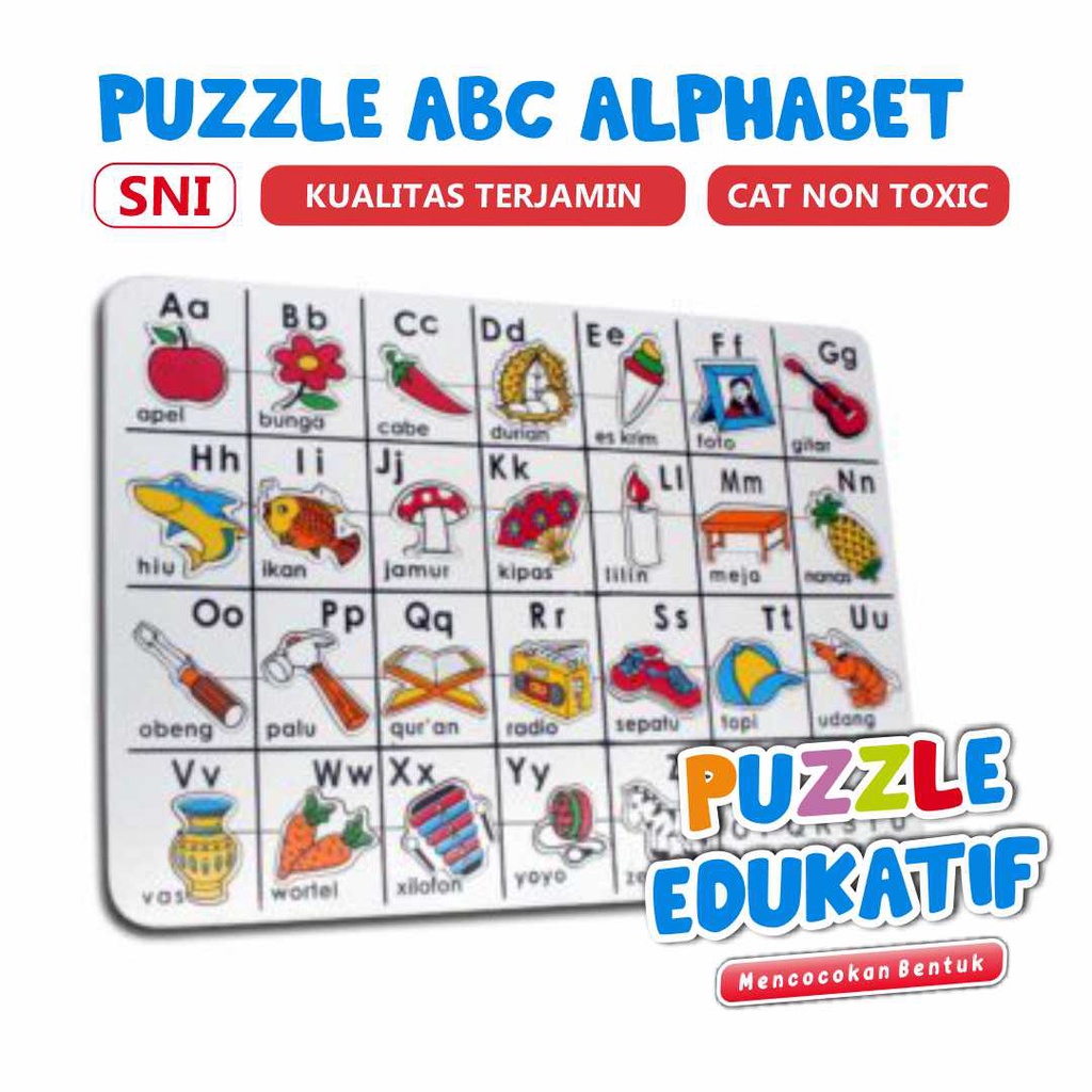 Jual Mainan Puzzle Edukatif Anak Tentang Alphabet Atau Mainan Edukasi ...