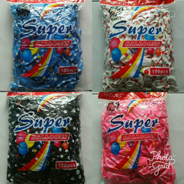 Jual Balon Polkadot / Balon Latek (isi +- 100 Pcs) | Shopee Indonesia
