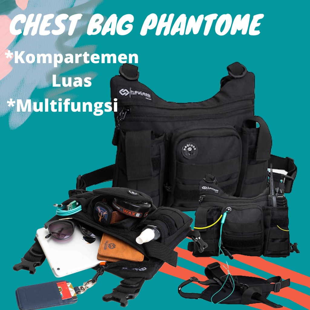 Jual TAS ROMPI MOTOR PELINDUNG DADA PRIA TACTICAL CHEST BAG CHESTBAG ...