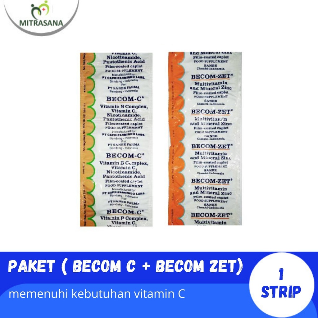 Jual paket vitamin c ( becom c + becom zet) | Shopee Indonesia