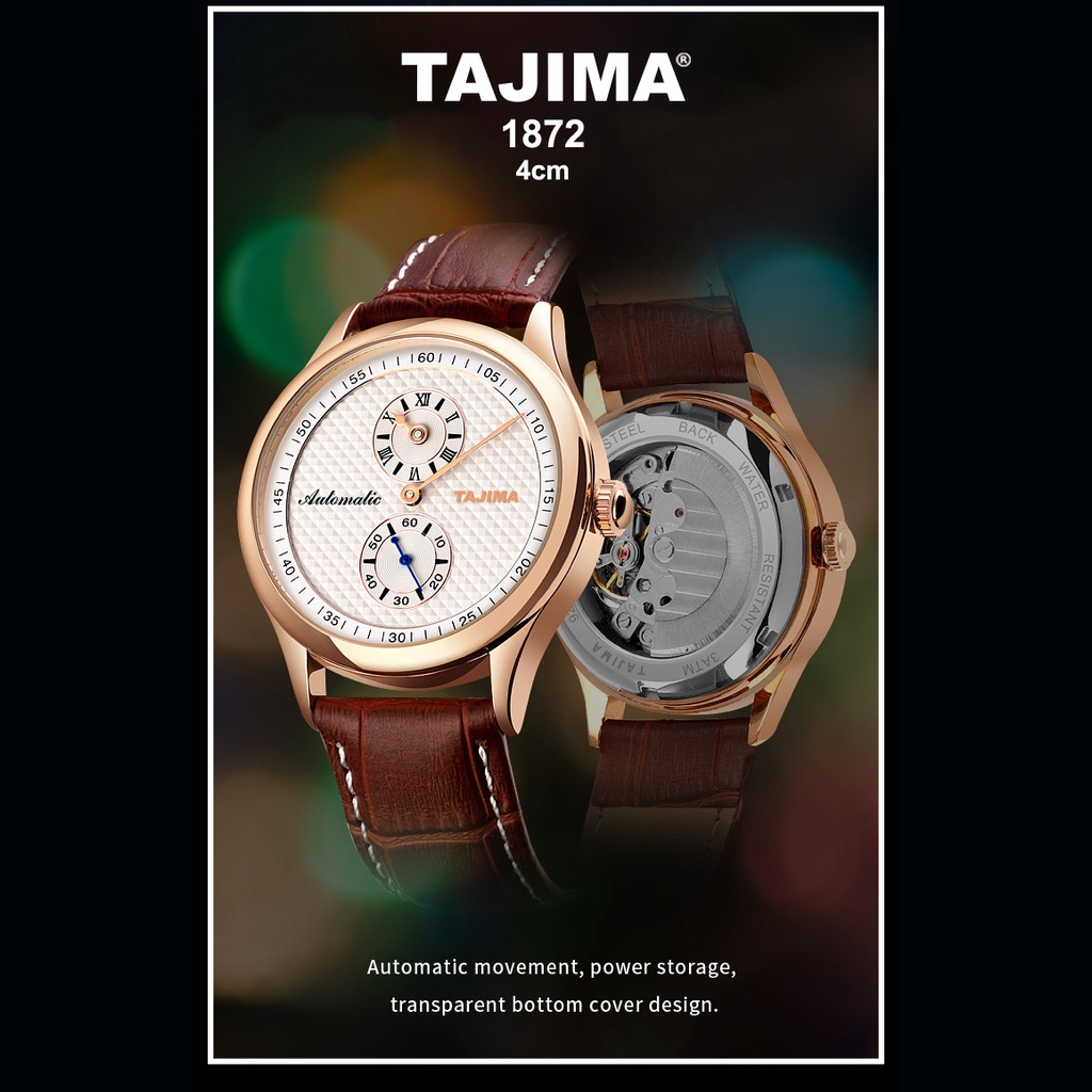 Jual TAJIMA Jam Tangan Automatic Pria 1872 Tahan Air Garansi 1 Tahun ...