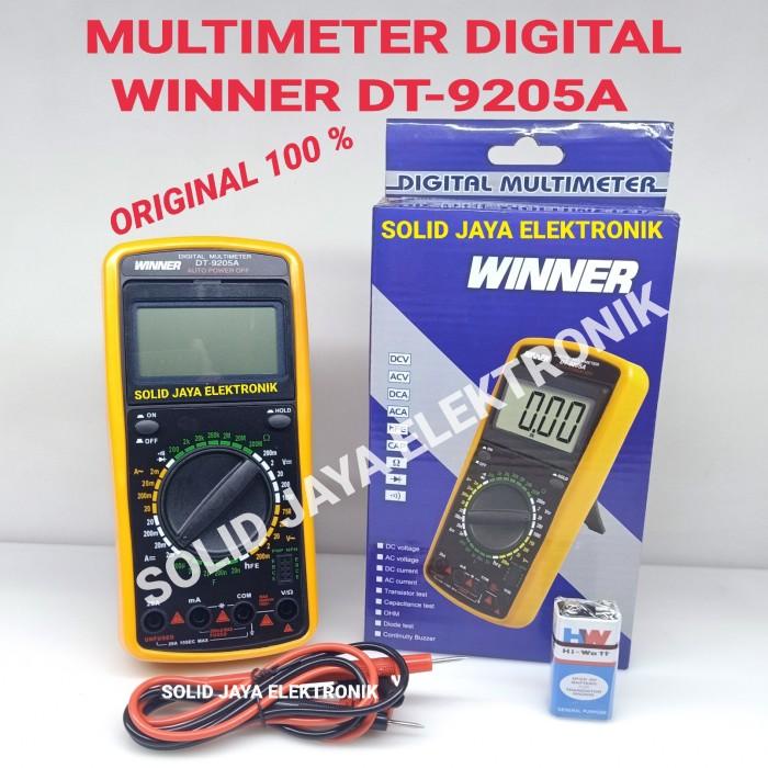 Jual MULTI TESTER DIGITAL WINNER DT-9205A MULTIMETER METER 9205 A ...