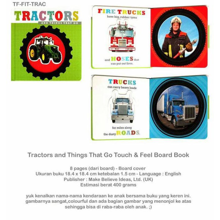 Jual Tractors and Things That Go Touch & Feel Board Book | Shopee Indonesia