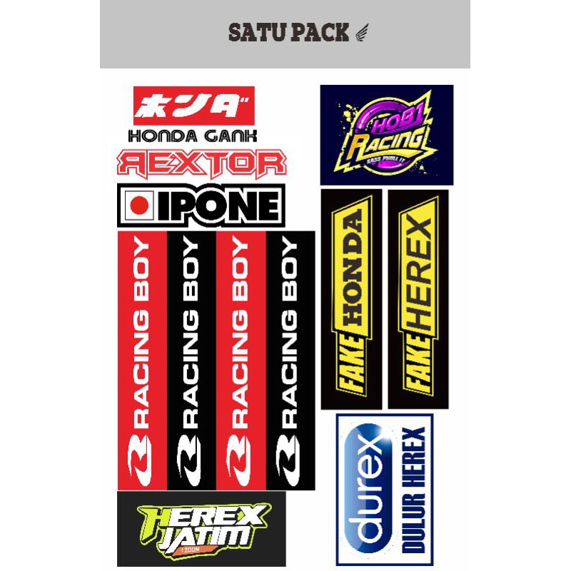 Jual Stiker Sticker Motor Satu Pack (1 Set Isi 12 PCS) | Shopee Indonesia