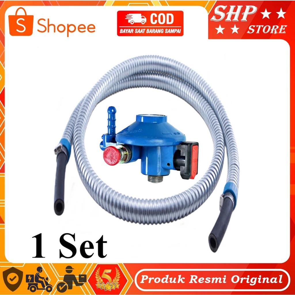 Jual BLUE GAZ ORIGINAL Regulator Dan Selang BLUE GAZ | Shopee Indonesia
