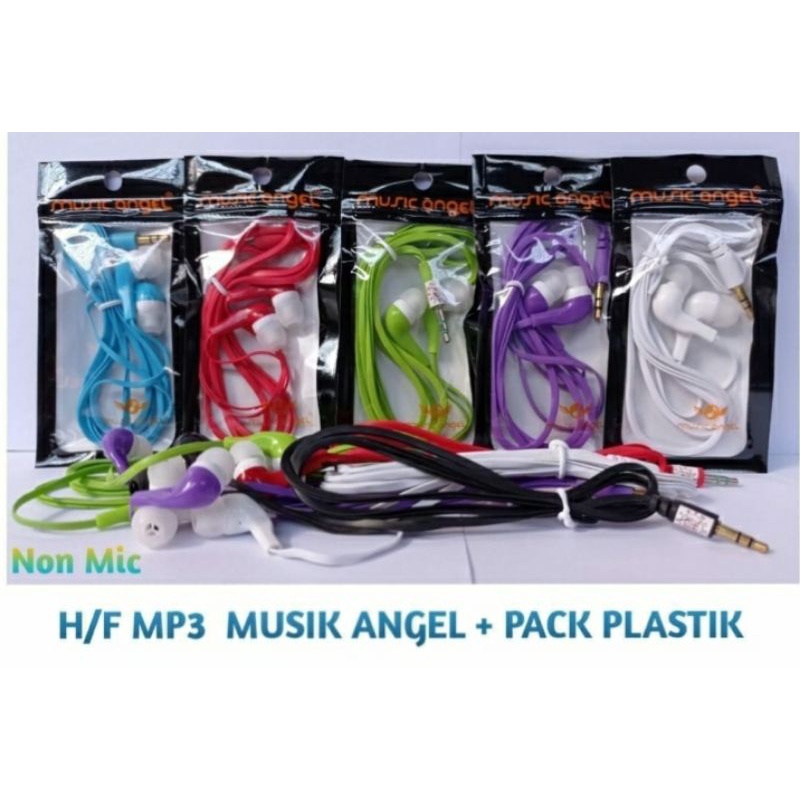 Jual Headset Music Angel Hansfree Macaron Warna Non Mic HF Monster ...