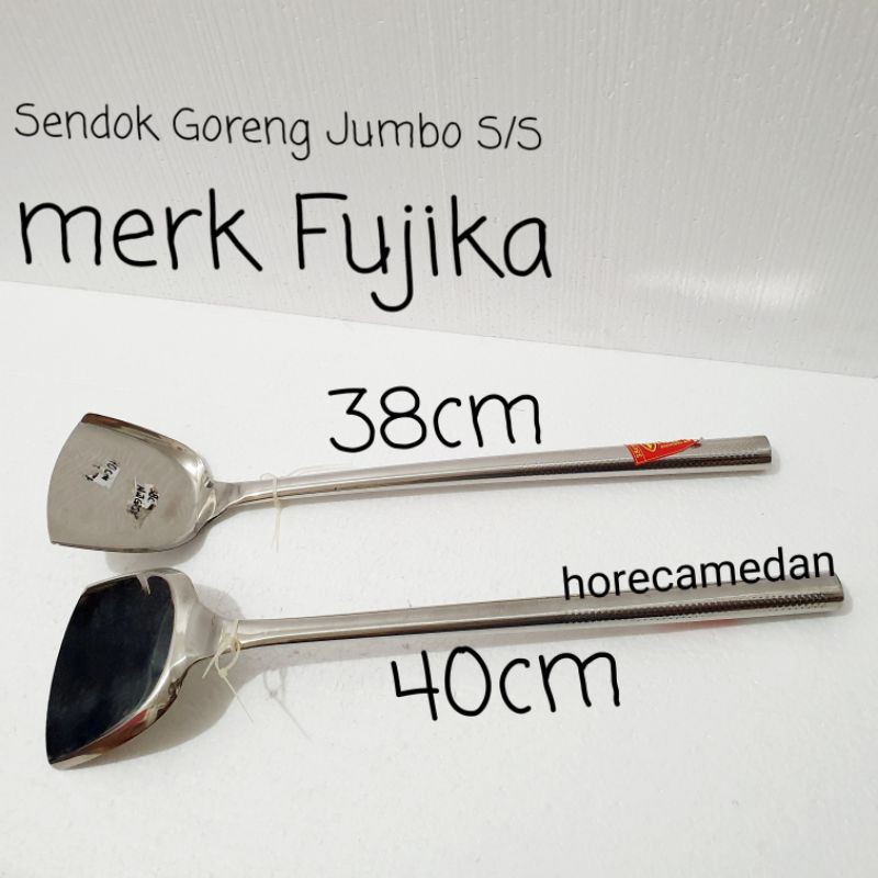 Jual Spatula Sendok goreng stainless jumbo 38cm / 40cm | Shopee Indonesia
