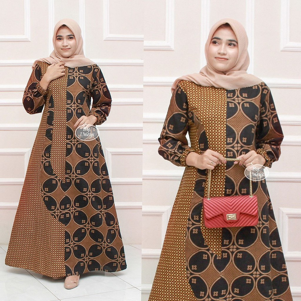 Jual Gamis Batik Modern Murah Katun Halus Kombinasi Truntum, Ori GAMIS ...