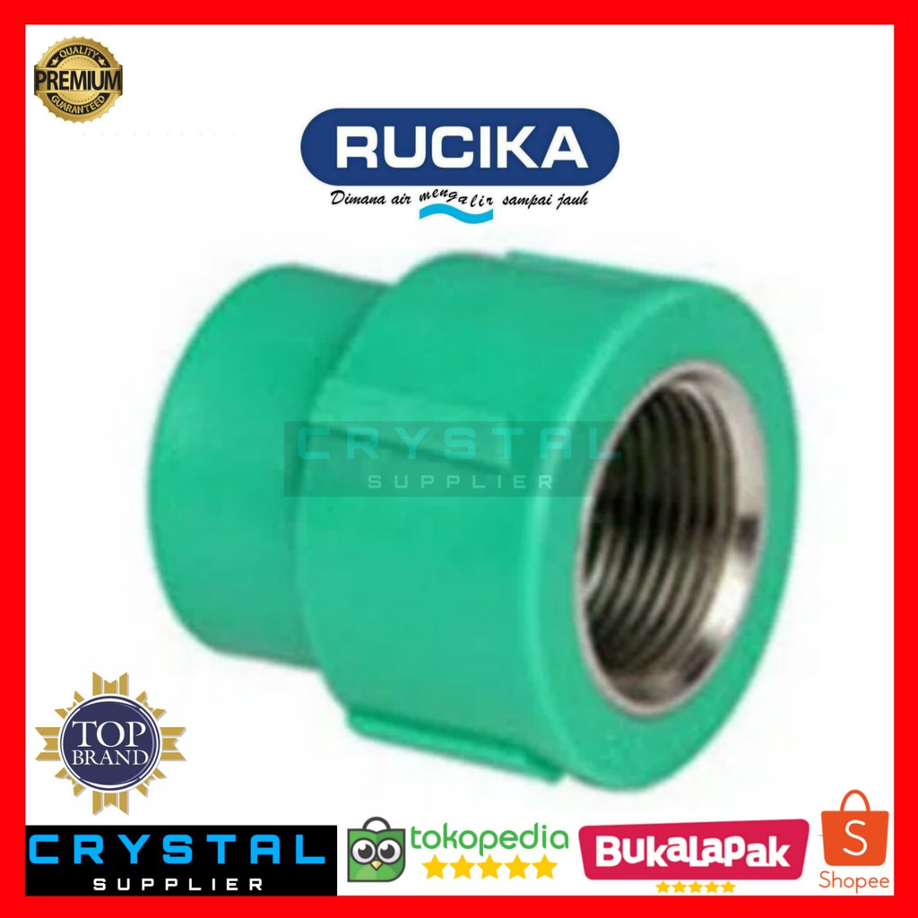Jual SOK DRAT DALAM PPR RUCIKA 1/2" inch GREEN Female Thread Joint SDD ...