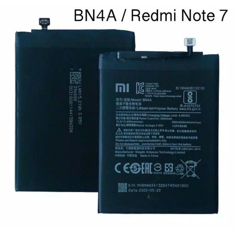 Jual baterai hp xiomi redmi note 7/note 7 pro/not 8T BN 4A 100% ...