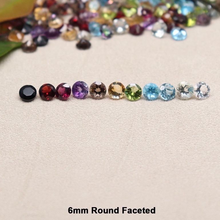 Jual BATU PERMATA ASLI DIAMETER 6, 7, 8 mm BULAT CUTTING | NATURAL ...