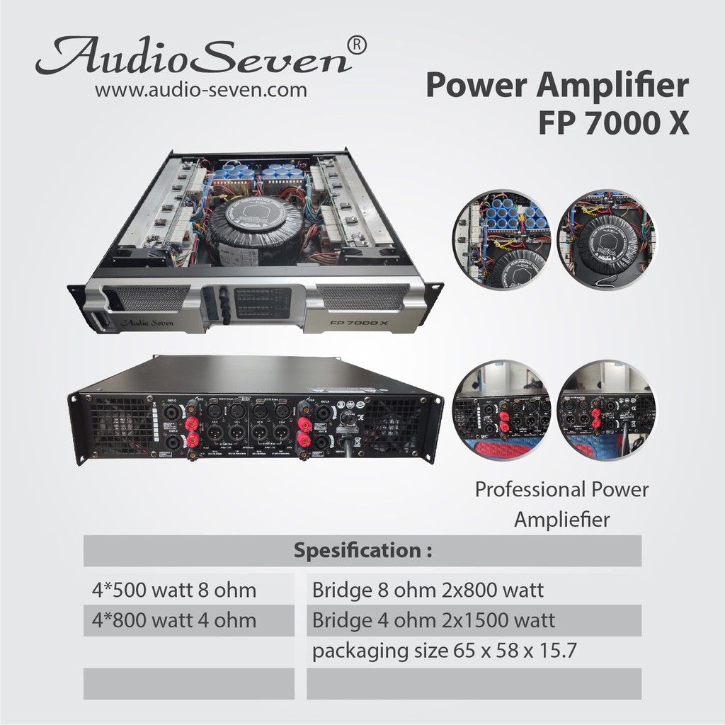 Jual Power Ampliefier Audio Seven Original FP7000 X ( bukan Peavy ...