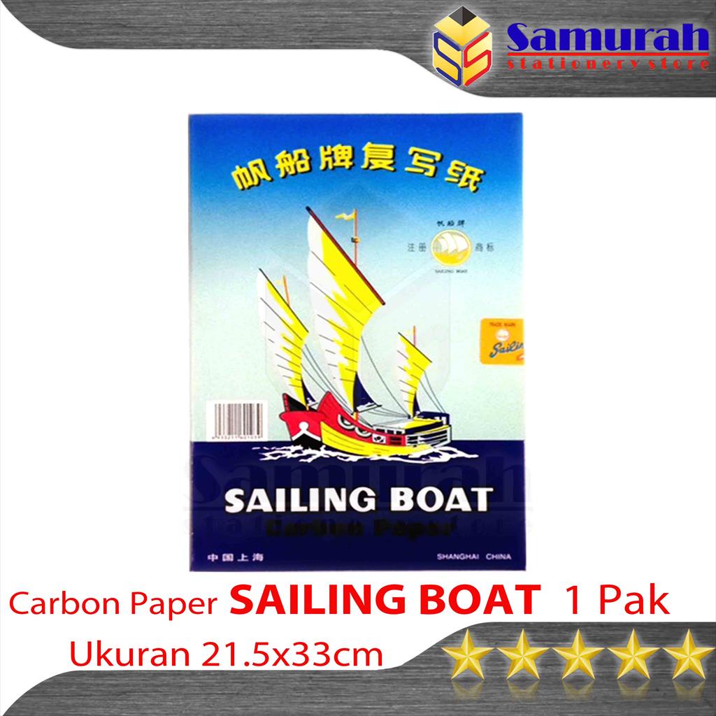 Jual Kertas Karbon Sailing Boat isi 100 Single Hitam / Kertas Jiplak 1 ...