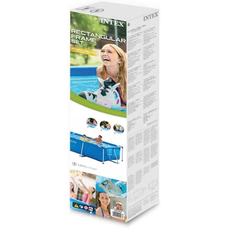 Jual Intex 28272 metal frame rectangular pool set kolam renang | Shopee ...