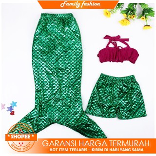 Jual FF-C0314 Kostum Putri Duyung Anak Perempuan Baju Renang Anak Motif Mermaid | Shopee Indonesia