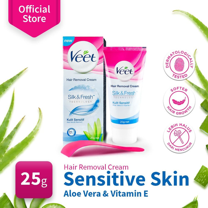 Jual Veet Sensitive 25 gr (Aloe Vera & Vitamin E) | Shopee Indonesia